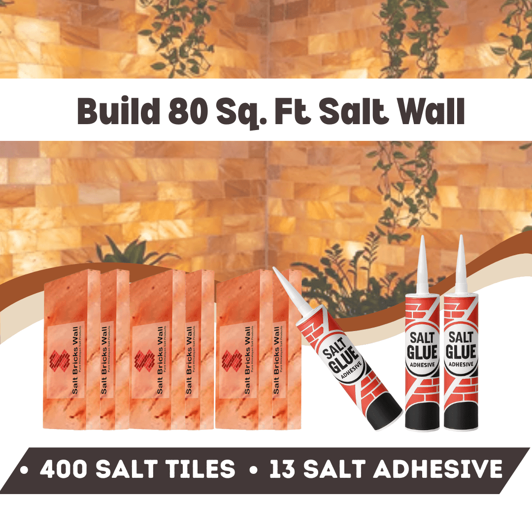 Build 80 Sq Ft Himalayan Salt Wall | 400 Bricks + 13 Salt Adhesive ...